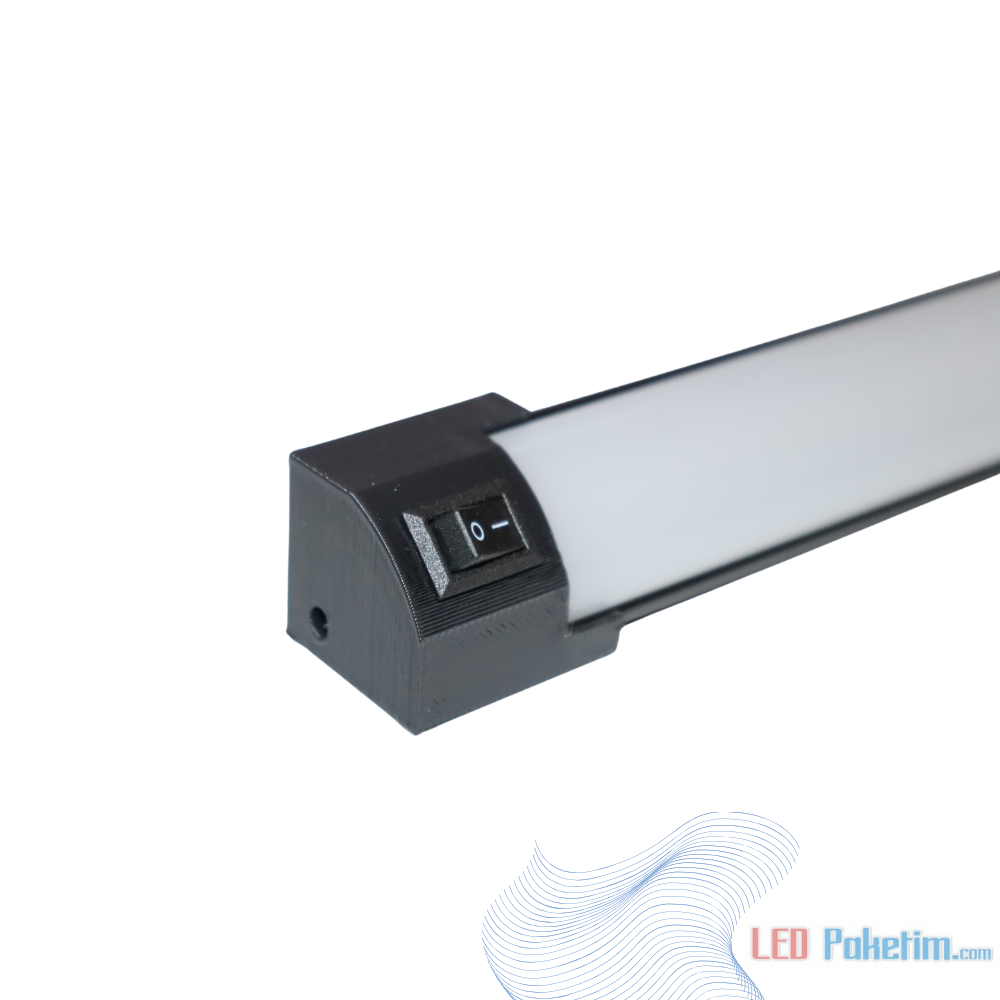 LP-4545 Siyah Boyalı 45 Derece Köşe Lineer Led Bar Kasa